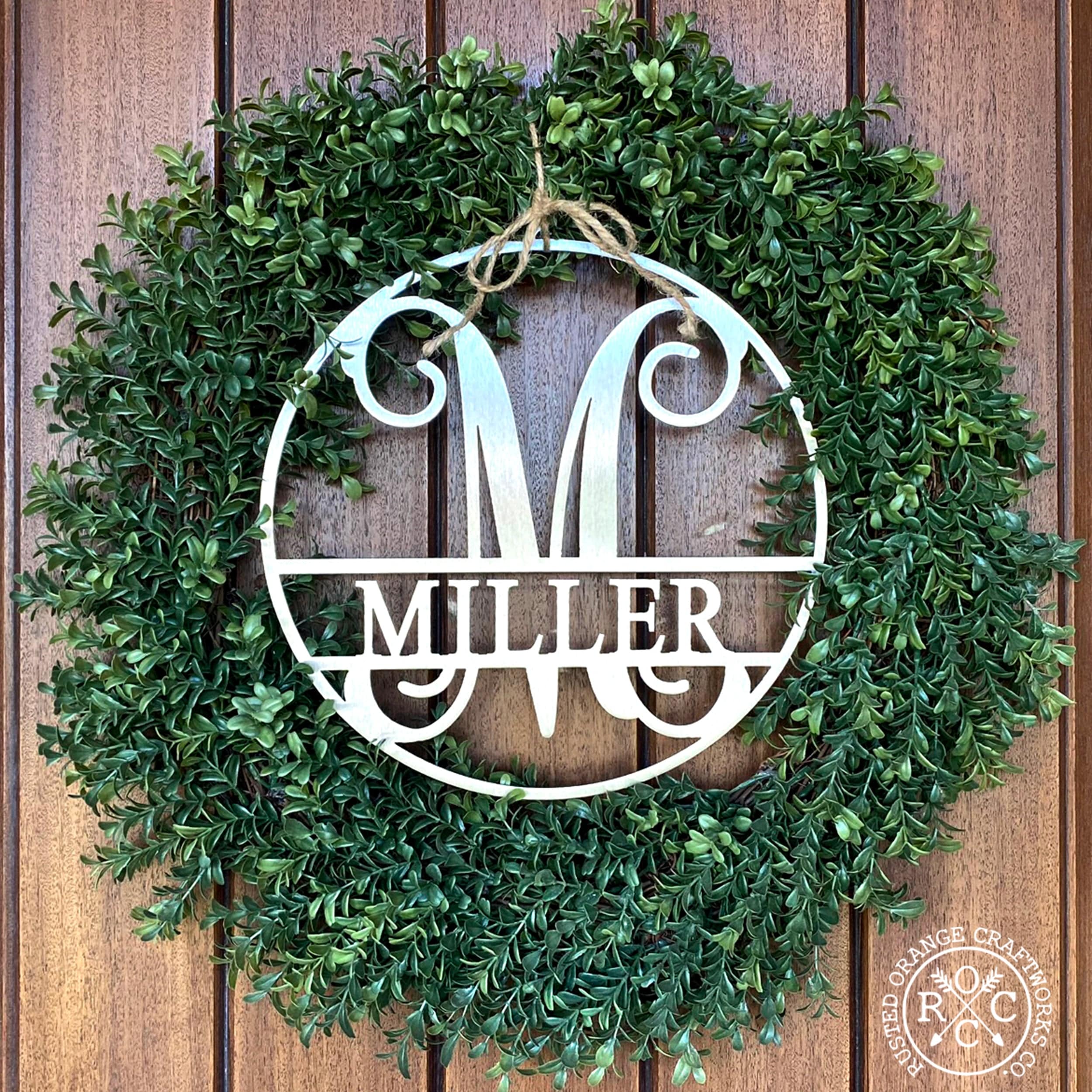 Circle Monogram With Name - Monogram Last Name Signs for Home ...