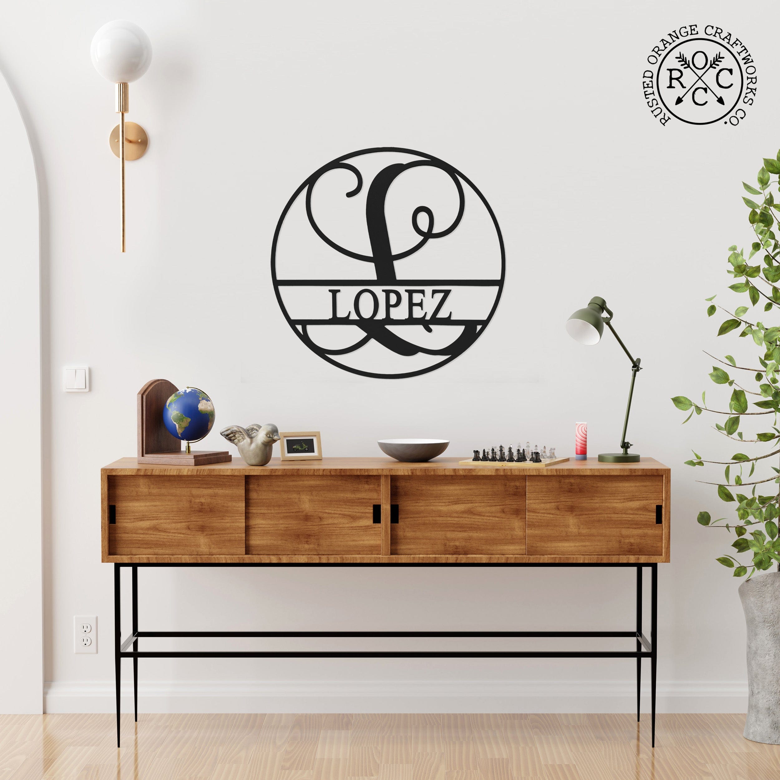 Circle Monogram With Name - Monogram Last Name Signs for Home ...