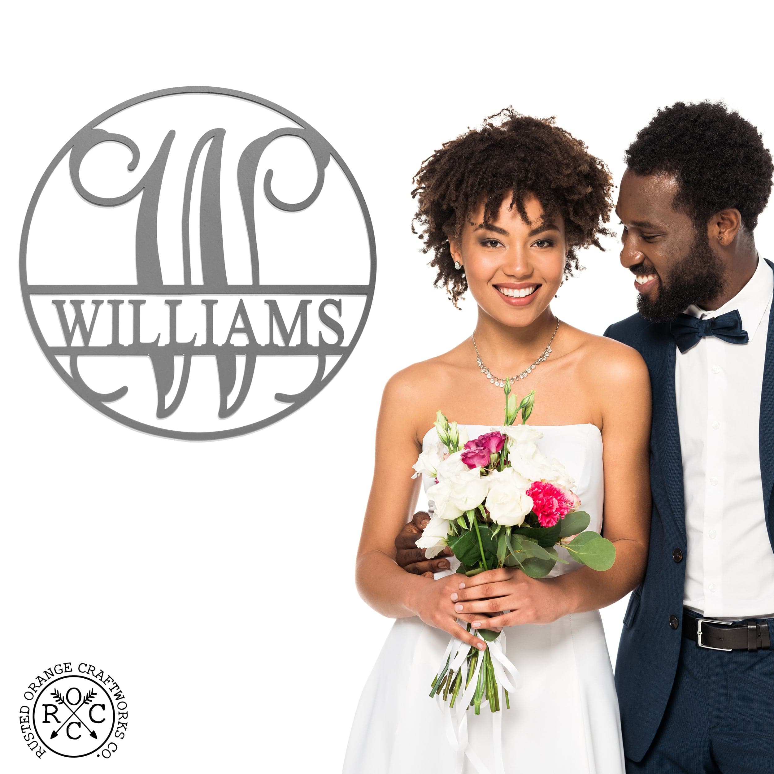 Circle Monogram With Name - Monogram Last Name Signs for Home ...