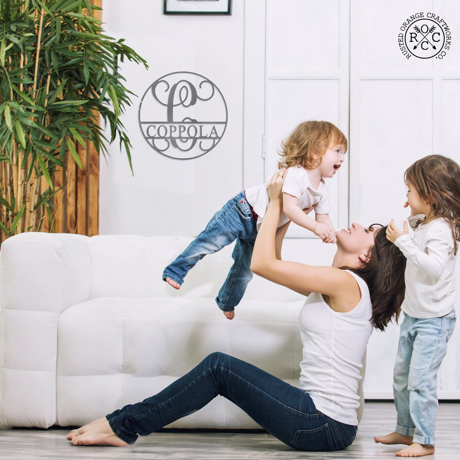 Circle Monogram With Name - Monogram Last Name Signs for Home ...