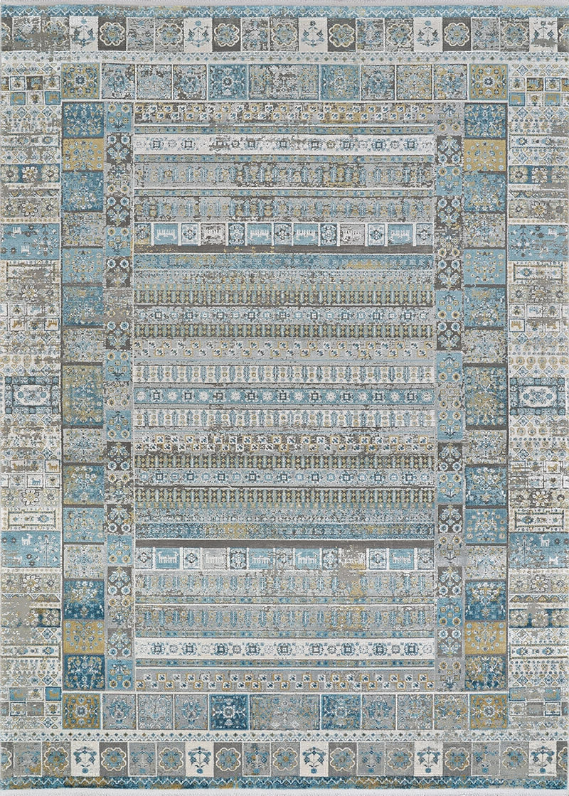 Couristan Siena Tessera Blue/Gold/Steel Area Rug – Incredible Rugs and ...