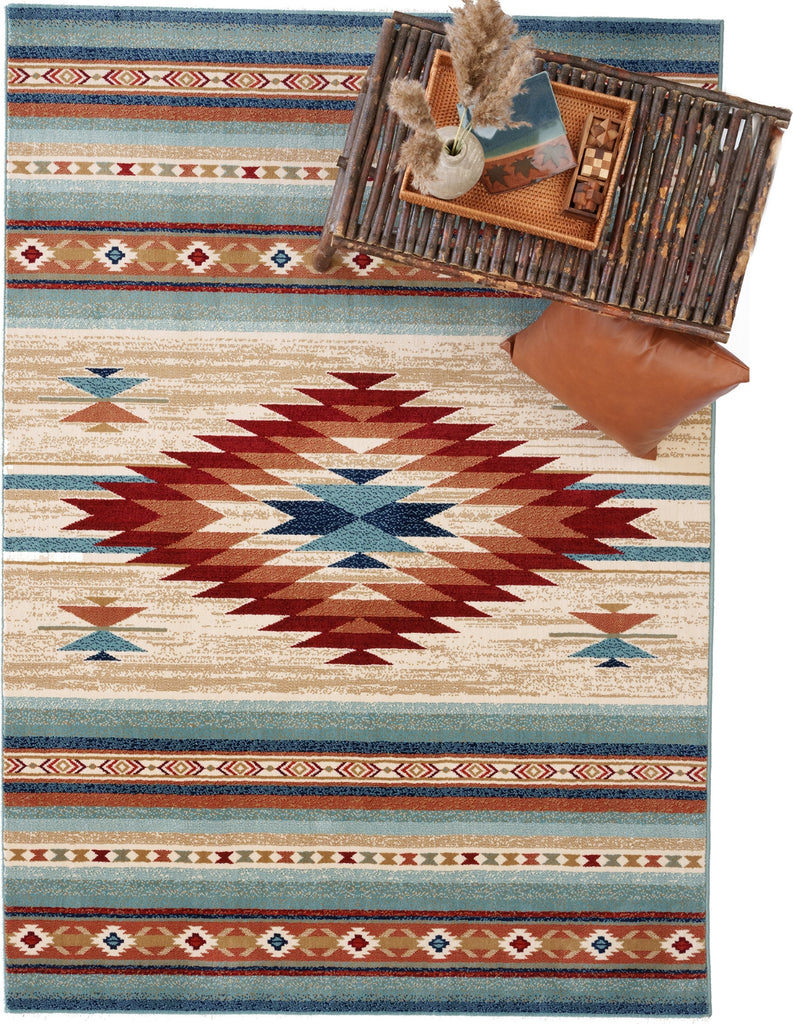 Capel Julius-Navajo 3465 Cinnamon Blue 550 Area Rug – Incredible Rugs ...