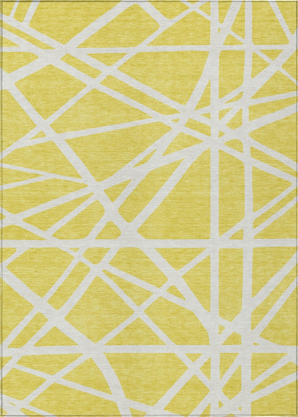 Piper Looms Chantille Geometric ACN1040 Yellow Machine Washable Area ...