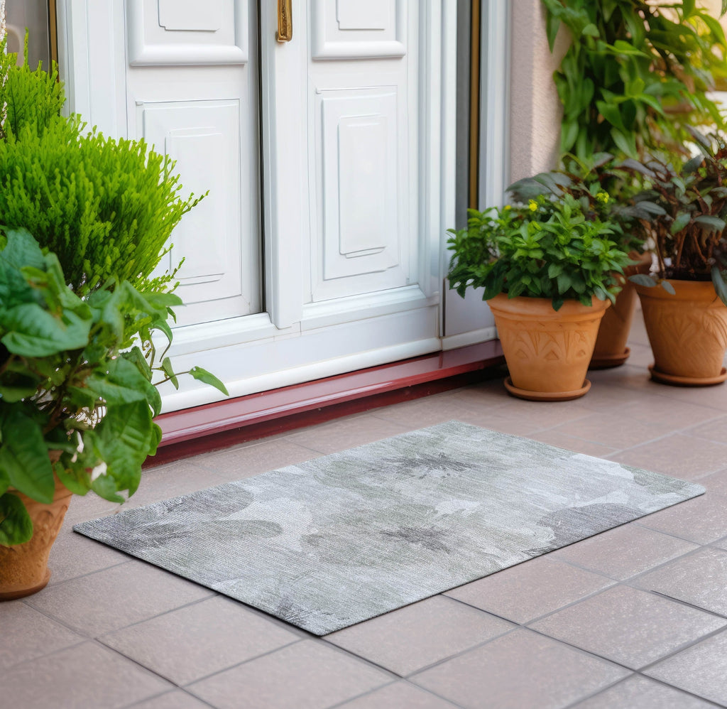 Piper Looms Chantille Floral ACN1556 Putty Machine Washable Area Rug ...