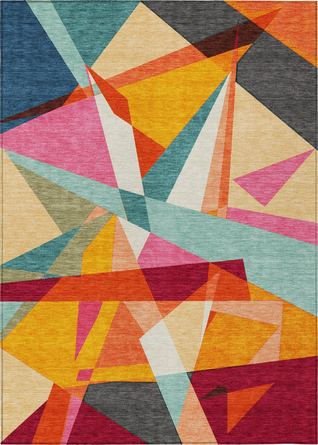 Piper Looms Chantille Geometric ACN1611 Orange Machine Washable Area ...