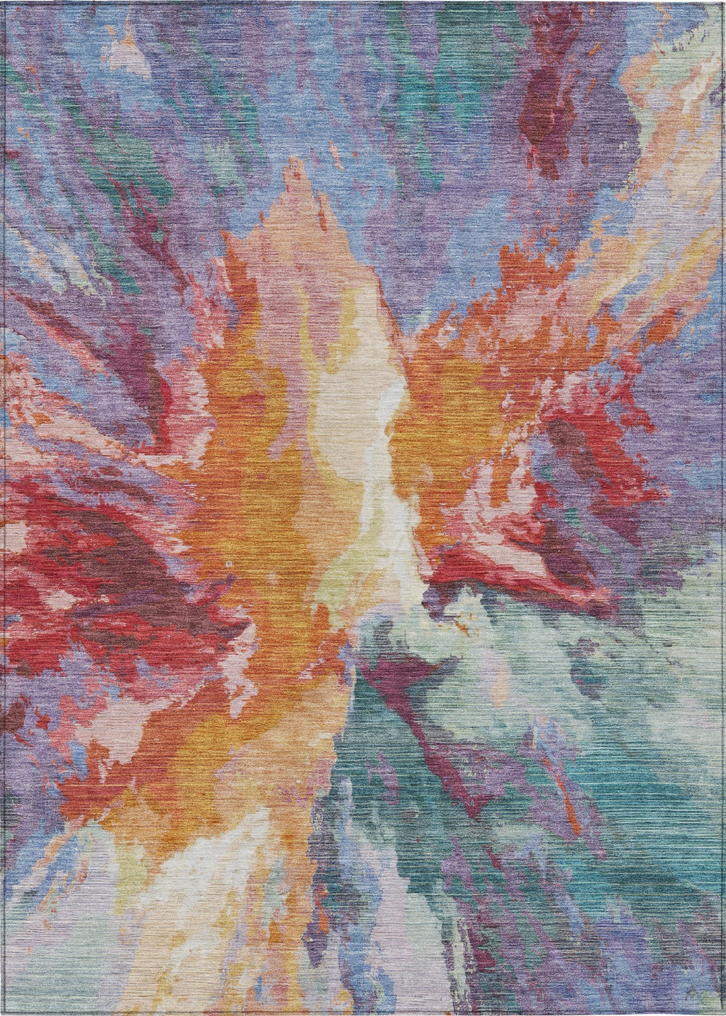 Piper Looms Chantille Modern ACN1632 Orange Machine Washable Area Rug ...