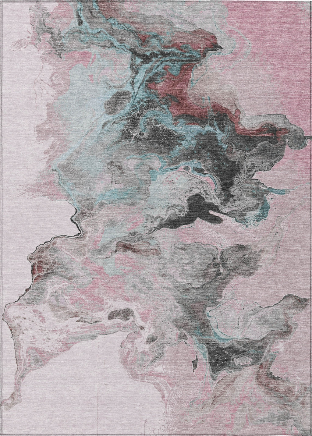 Piper Looms Chantille Abstract ACN1688 Pink Machine Washable Area Rug ...