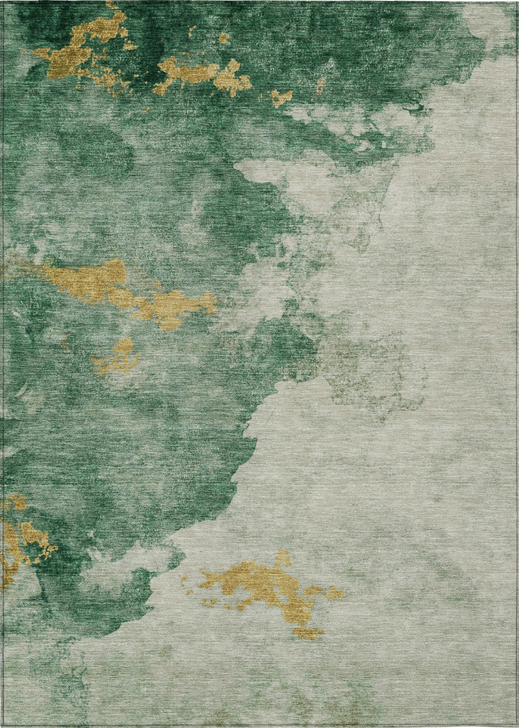 Piper Looms Chantille Modern ACN1792 Emerald Machine Washable Area Rug ...