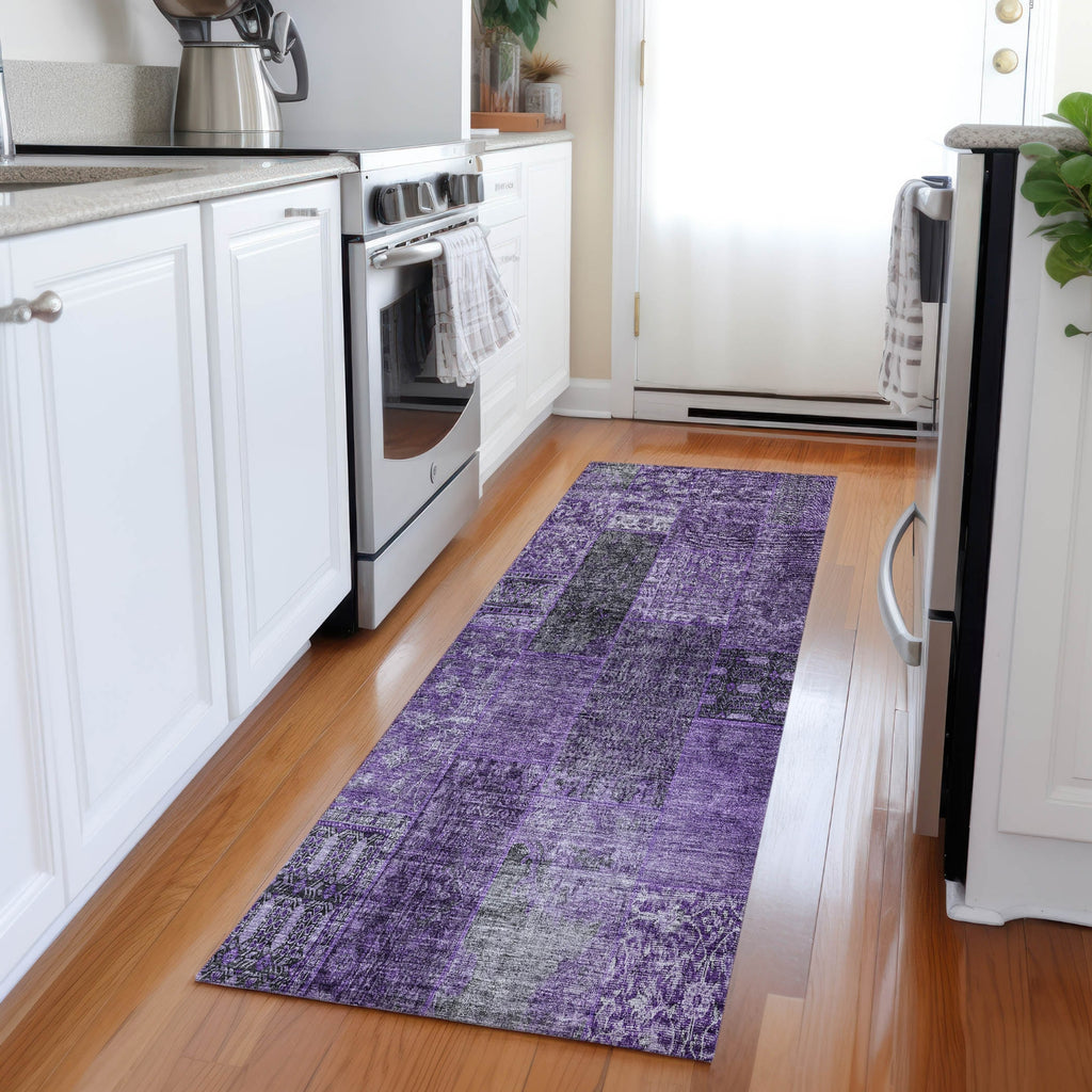Piper Looms Chantille Patchwork ACN669 Eggplant Area Rug – Incredible ...