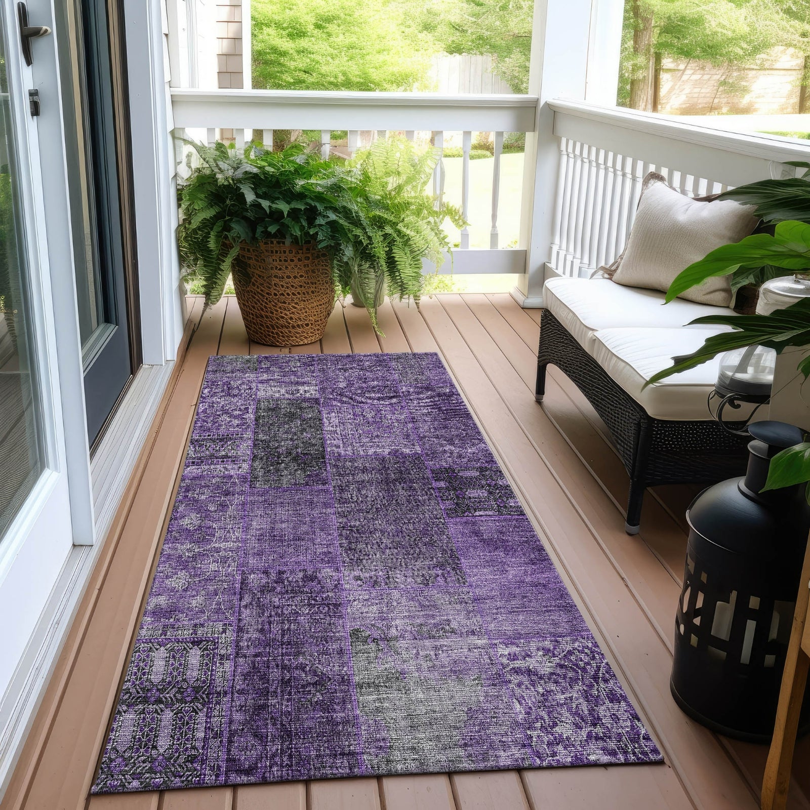 Piper Looms Chantille Patchwork ACN669 Eggplant Area Rug – Incredible ...