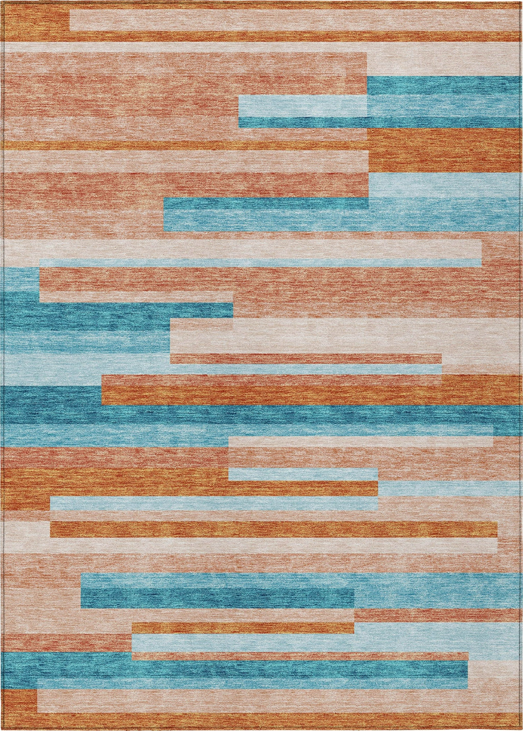 Piper Looms Chantille Stripes ACN956 Orange Machine Washable Area Rug ...