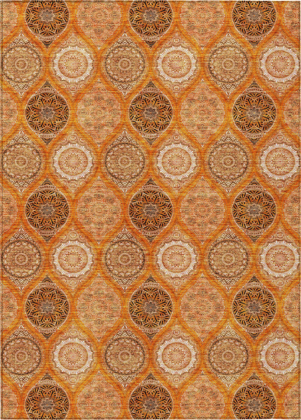 Piper Looms Chantille Modern ACN976 Orange Machine Washable Area Rug ...