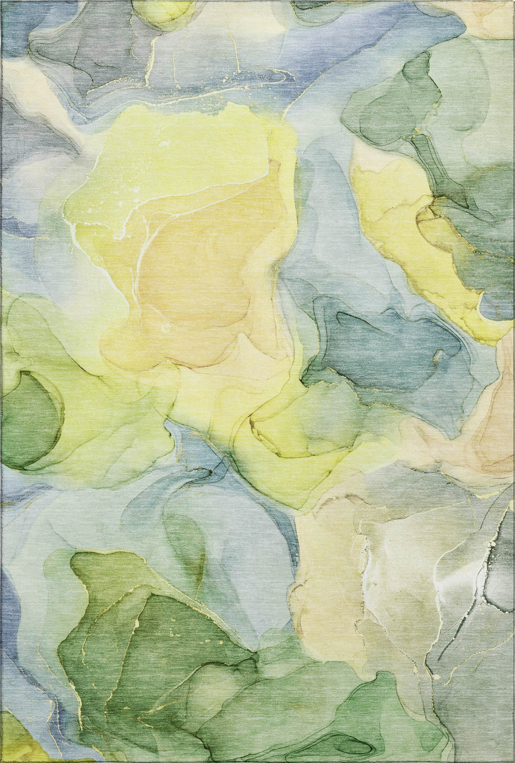 Piper Looms Mayfield Watercolors AMF504 Yellow Machine Washable Area ...