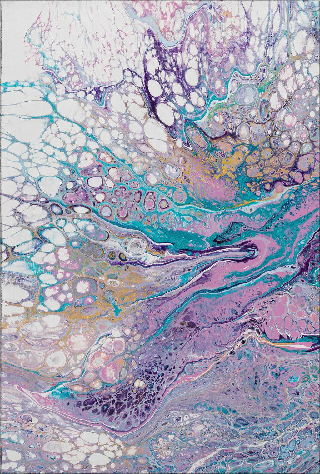 Piper Looms Mayfield Abstract AMF64 Periwinkle Machine Washable Area ...