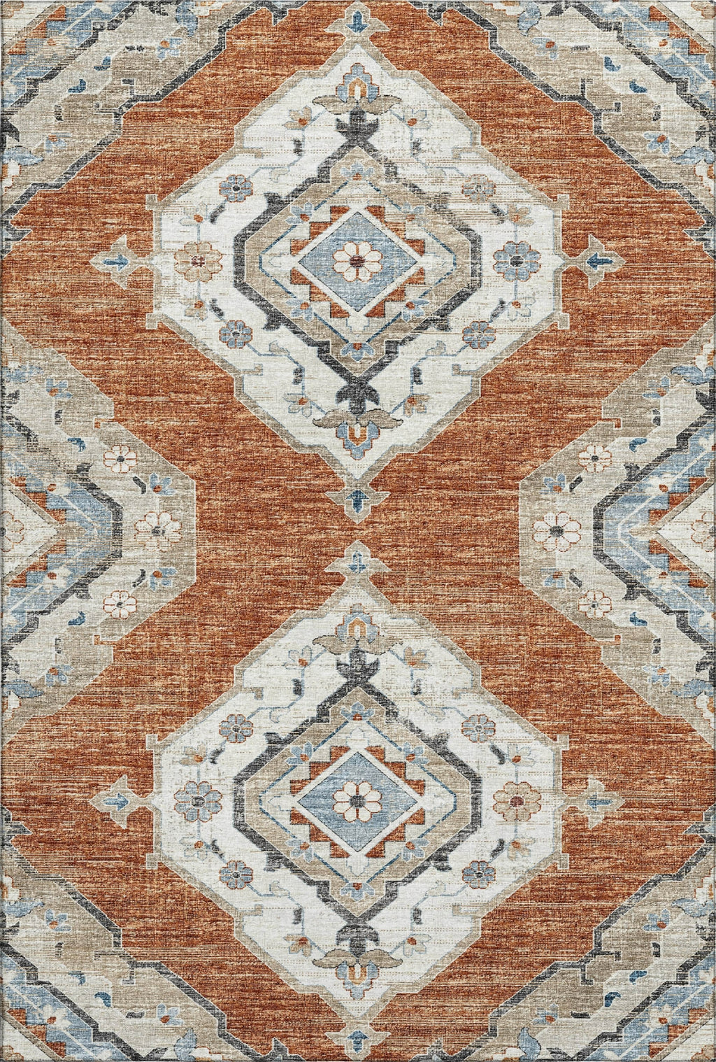 Piper Looms Mayfield Tribal AMF91 Clay Machine Washable Area Rug ...