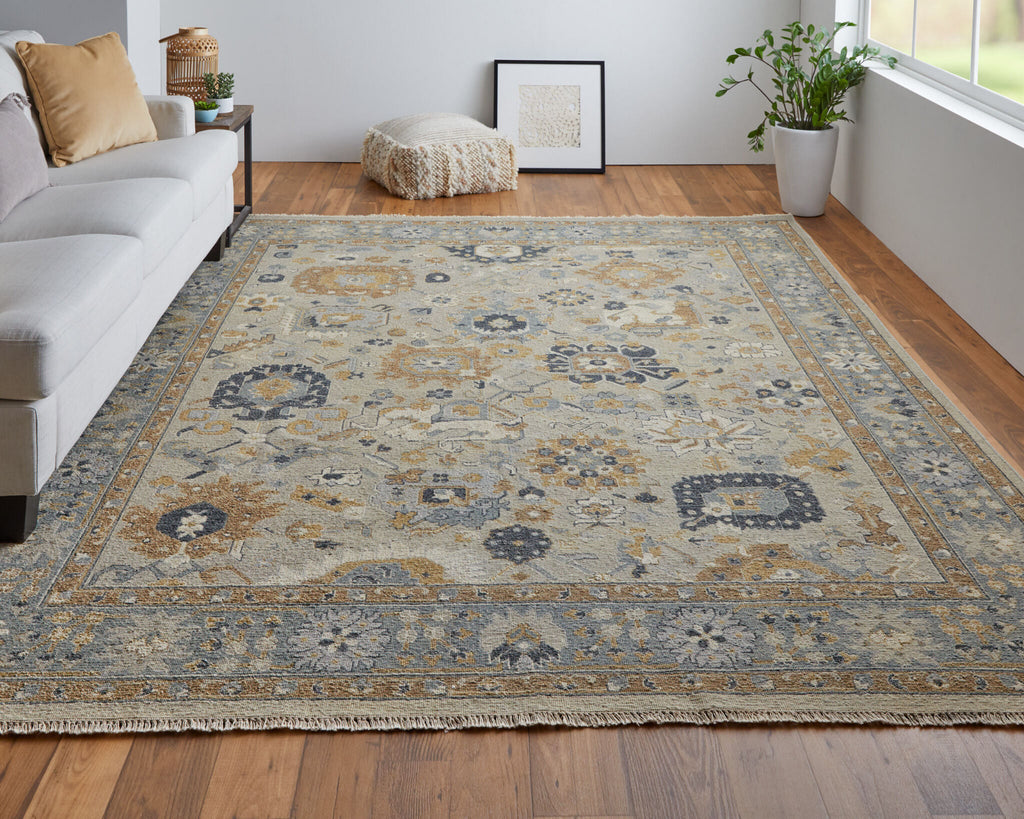 Feizy Corbitt 0612F Blue/Brown/Gray Area Rug – Incredible Rugs and Decor