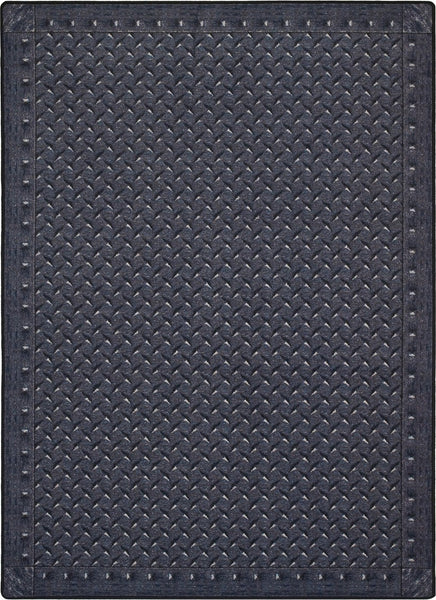 Joy Carpets Kaleidoscope Diamond Plate Steel Blue Area Rug – Incredible ...