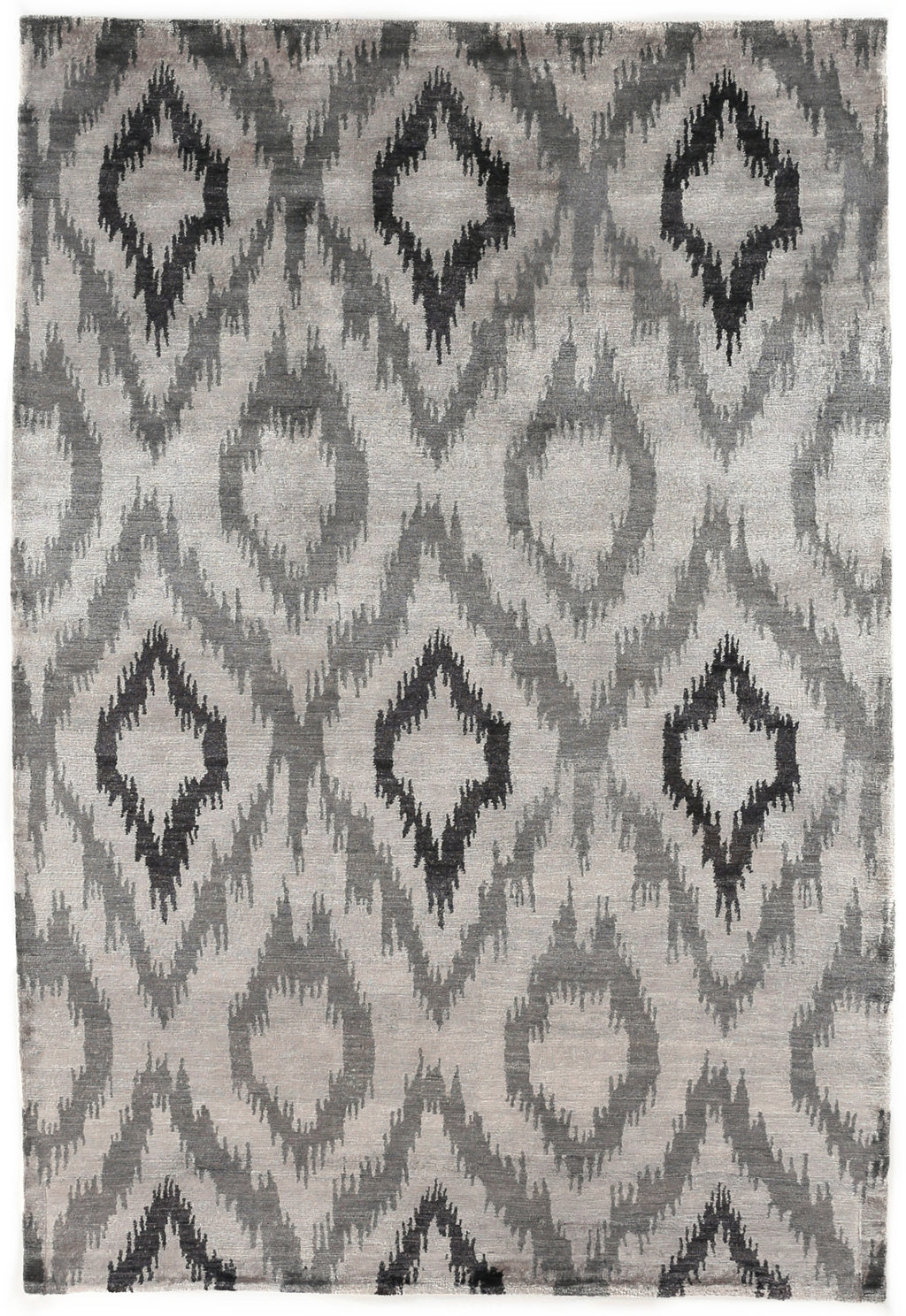 Exquisite Rugs Bamboo Silk 5001 Silver/Charcoal Area Rug – Incredible ...