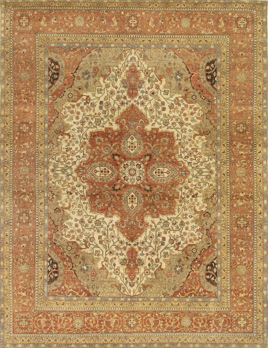Exquisite Rugs Fine Serapi 5022 Ivory/Rust Area Rug – Incredible Rugs ...