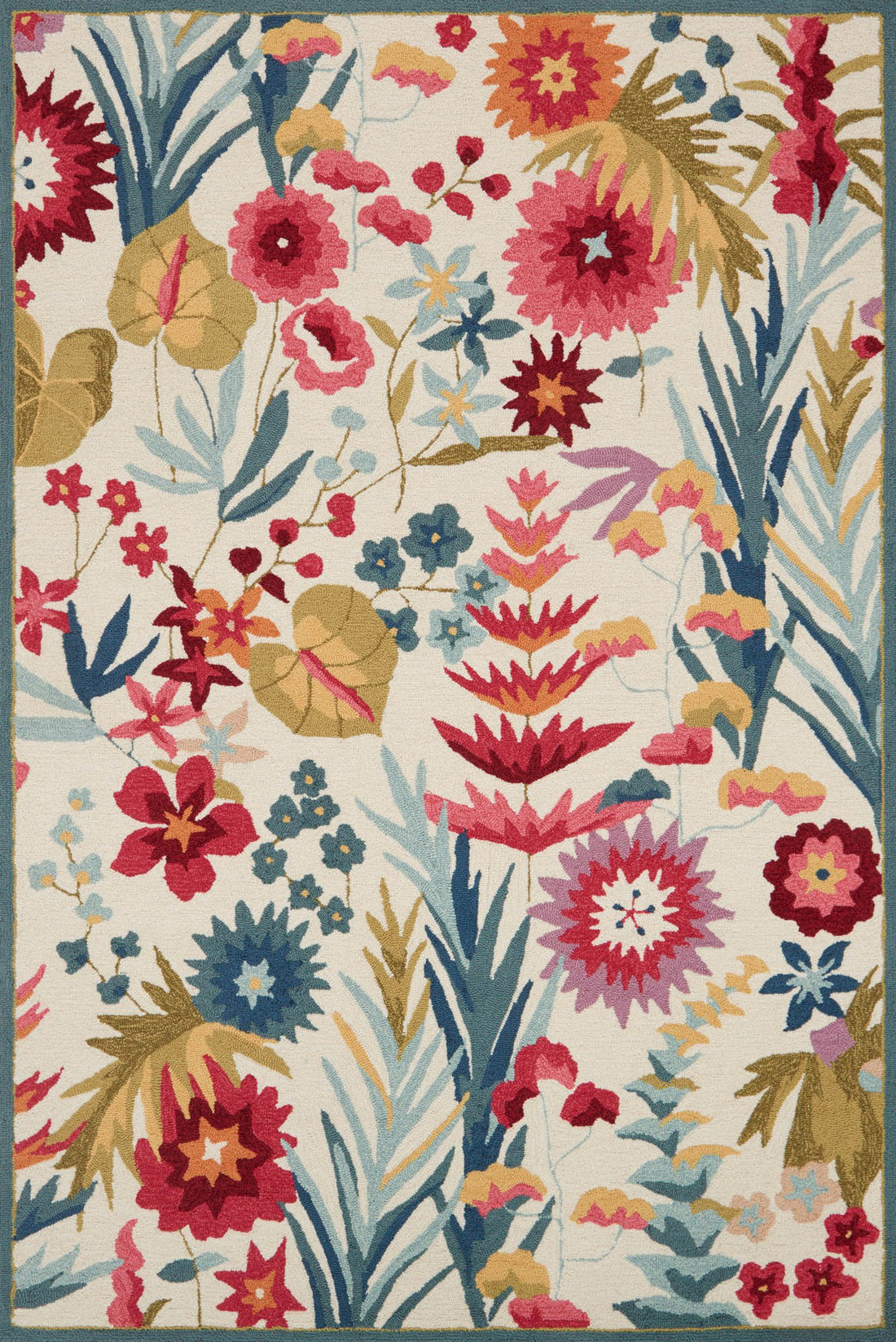 Loloi Francesca FC-60 Ivory/Fiesta Area Rug – Incredible Rugs and Decor