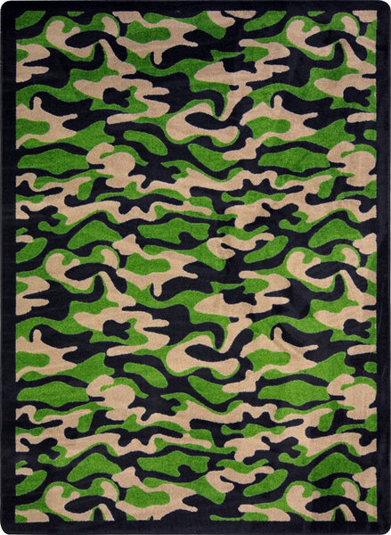 Joy Carpets Kaleidoscope Funky Camo Dark Army Area Rug – Incredible ...