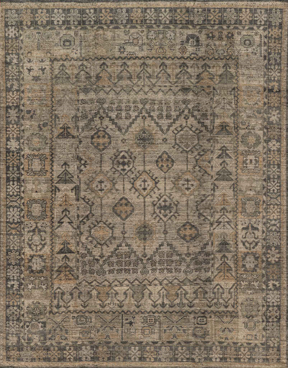 Loloi Heirloom HQ-06 Bone/Charcoal Area Rug – Incredible Rugs and Decor