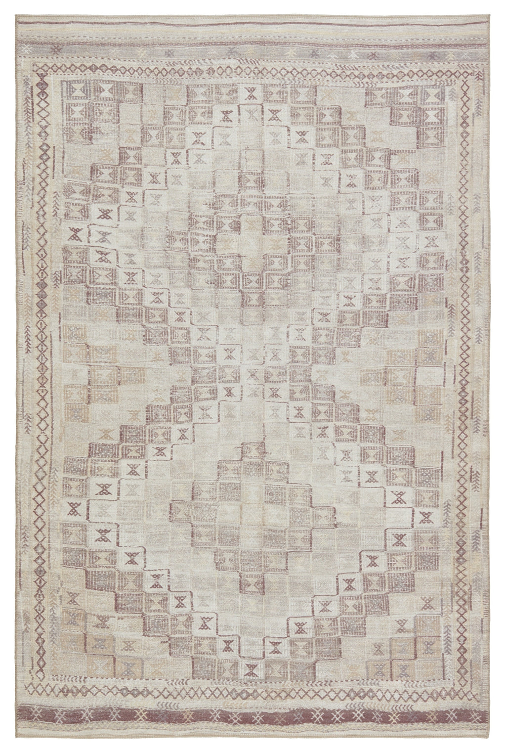 Jaipur Living Harman By Kate Lester Davina HBL03 Beige/Burgundy Machine ...