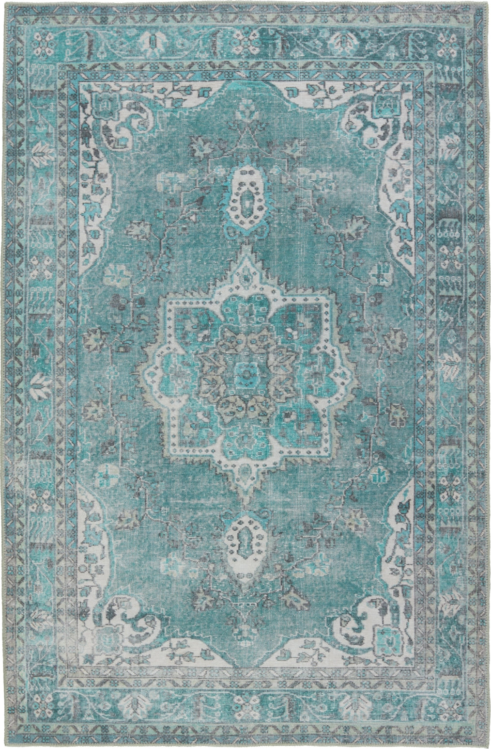 Jaipur Living Harman By Kate Lester Tamara HBL05 Teal/Green Machine ...