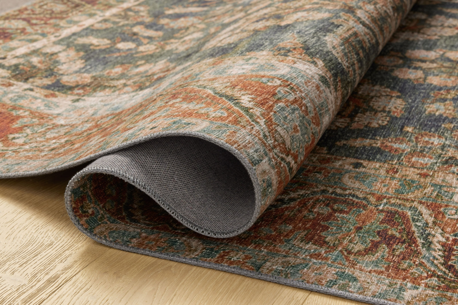 Jules JUL-10 Ocean / Spice Area Rug by Chris Loves Julia x Loloi ...