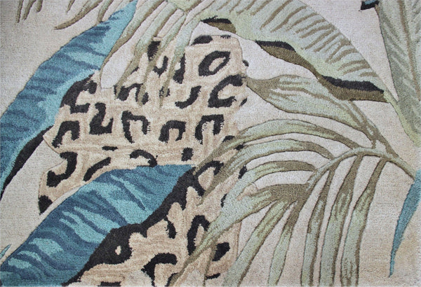 KAS Sparta 3183 Ivory/Blue Leopard Area Rug – Incredible Rugs and Decor