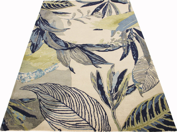 KAS Sparta 3185 Ivory/Blue Sanctuary Area Rug – Incredible Rugs and Decor