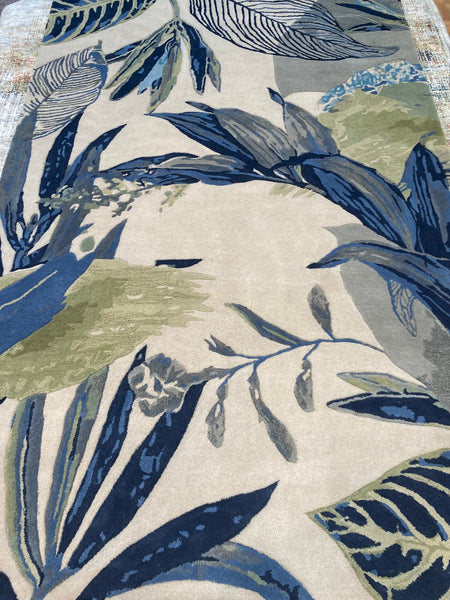 KAS Sparta 3185 Ivory/Blue Sanctuary Area Rug – Incredible Rugs and Decor