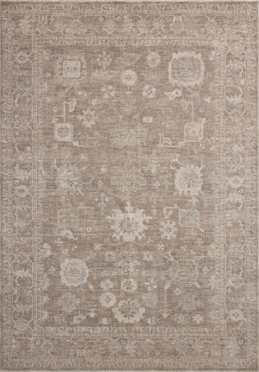 Chris Loves Julia X Loloi Louisa LOI-03 Taupe/Ivory Area Rug ...