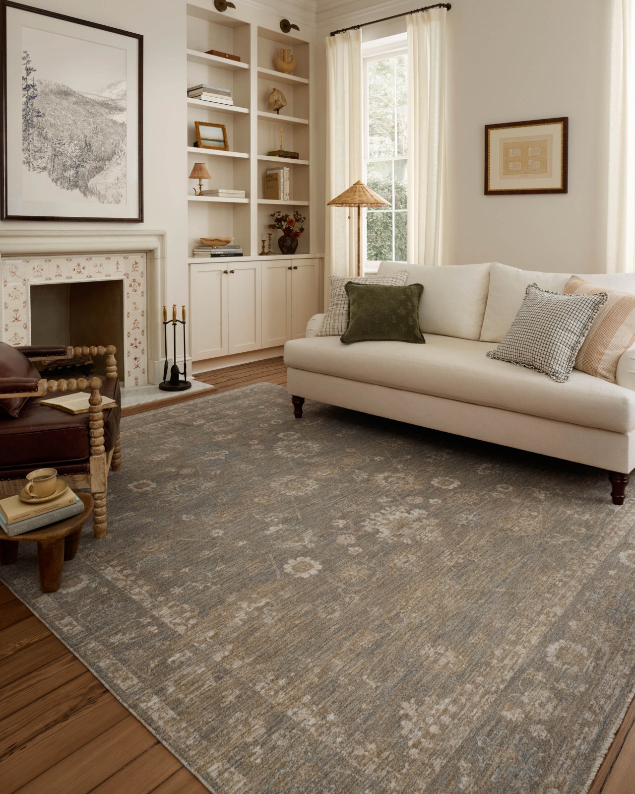 Chris Loves Julia X Loloi Louisa LOI-04 Lagoon/Ivory Area Rug ...