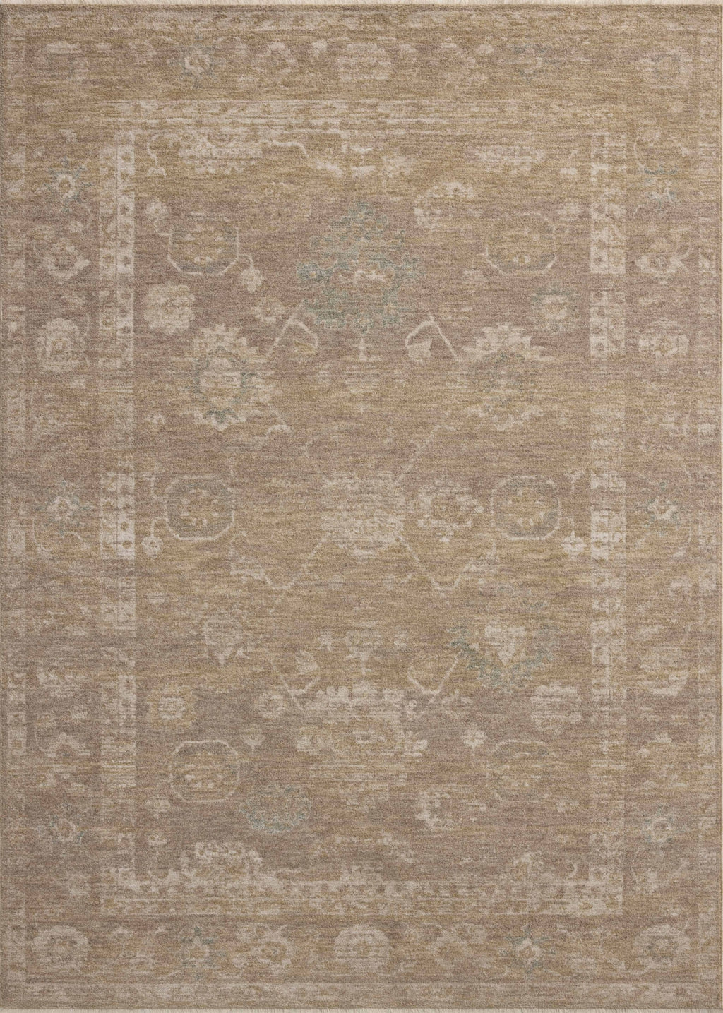 Chris Loves Julia X Loloi Louisa LOI-04 Taupe/Gold Area Rug ...