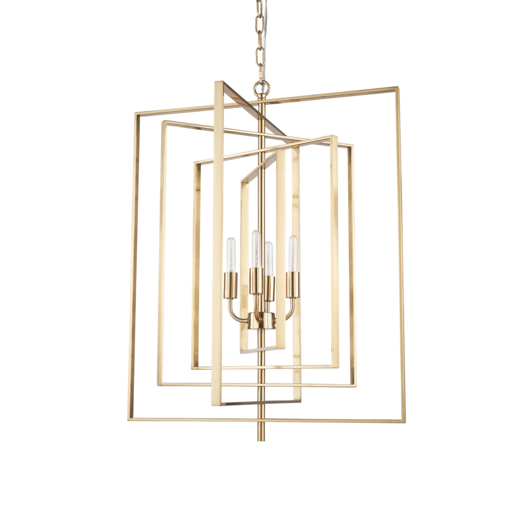Colleen Antiqued Gold Metal 4-Light Chandelier – Incredible Rugs and Decor