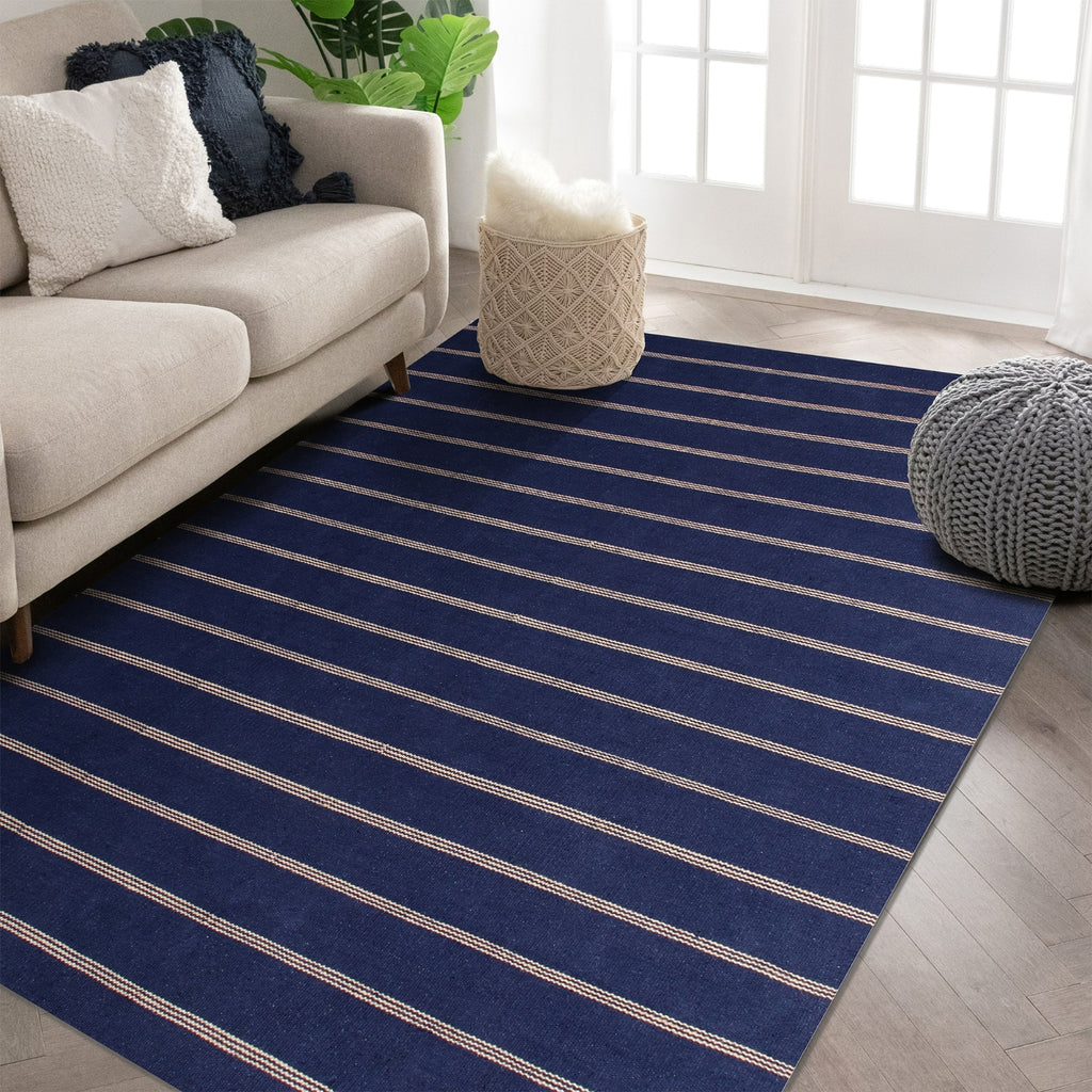 LR Home Hampton 03396 Navy Blue/Tan Area Rug – Incredible Rugs and Decor