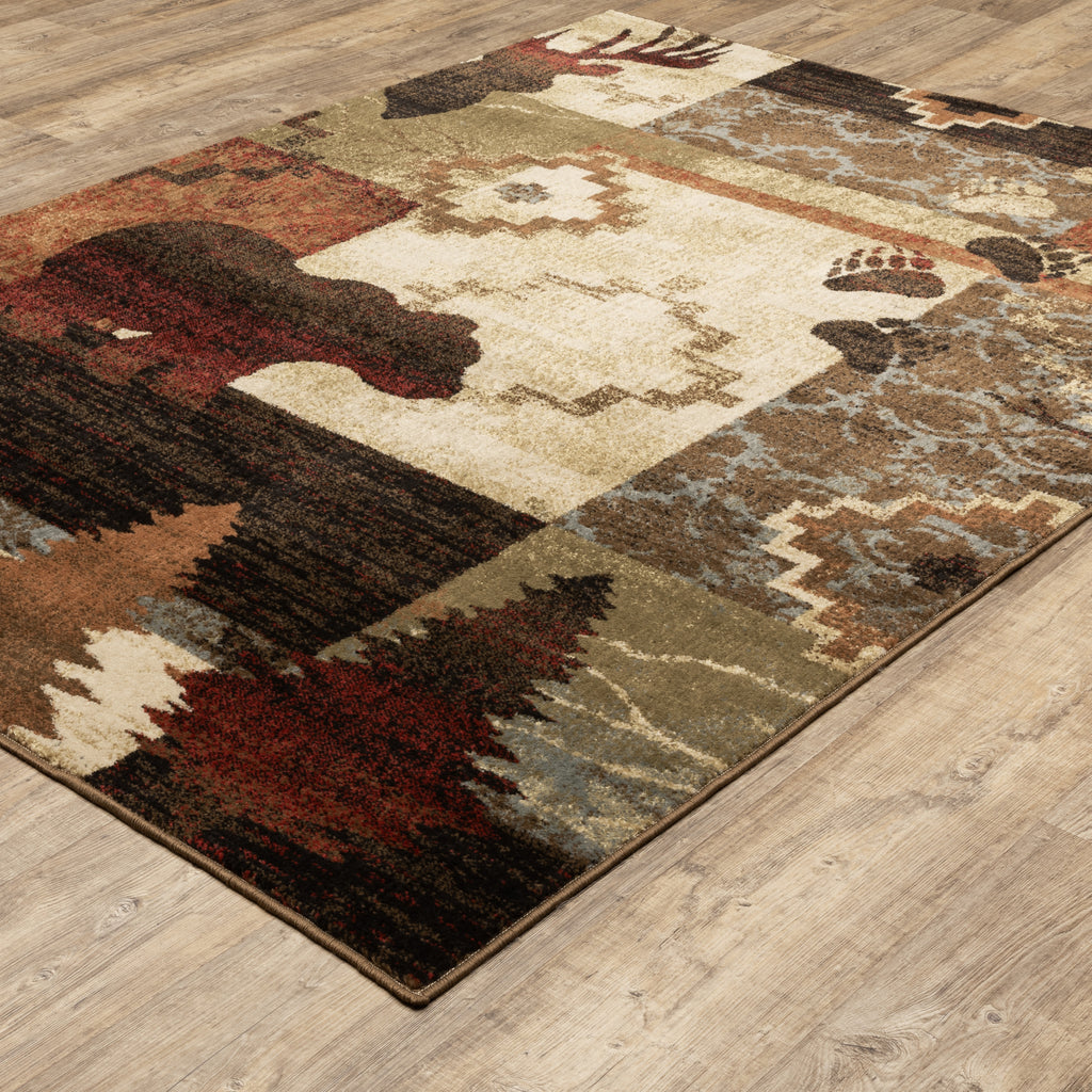 Oriental Weavers Woodlands 9649A Brown Rust Area Rug – Incredible Rugs ...