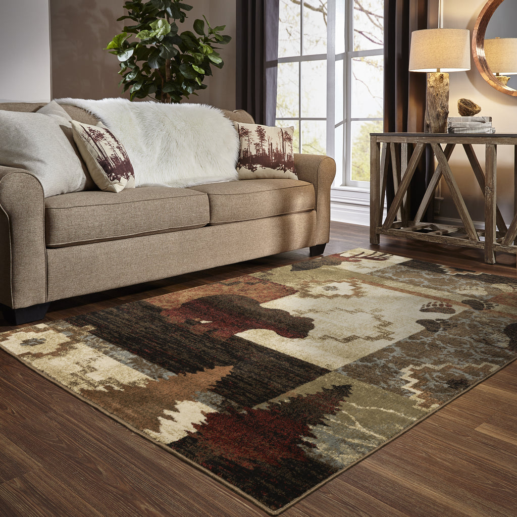 Oriental Weavers Woodlands 9649A Brown Rust Area Rug – Incredible Rugs ...