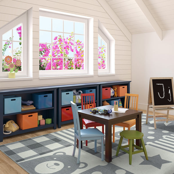 Joy Carpets Claremont Kids Patchwork Boy Cloudy Area Rug – Incredible ...