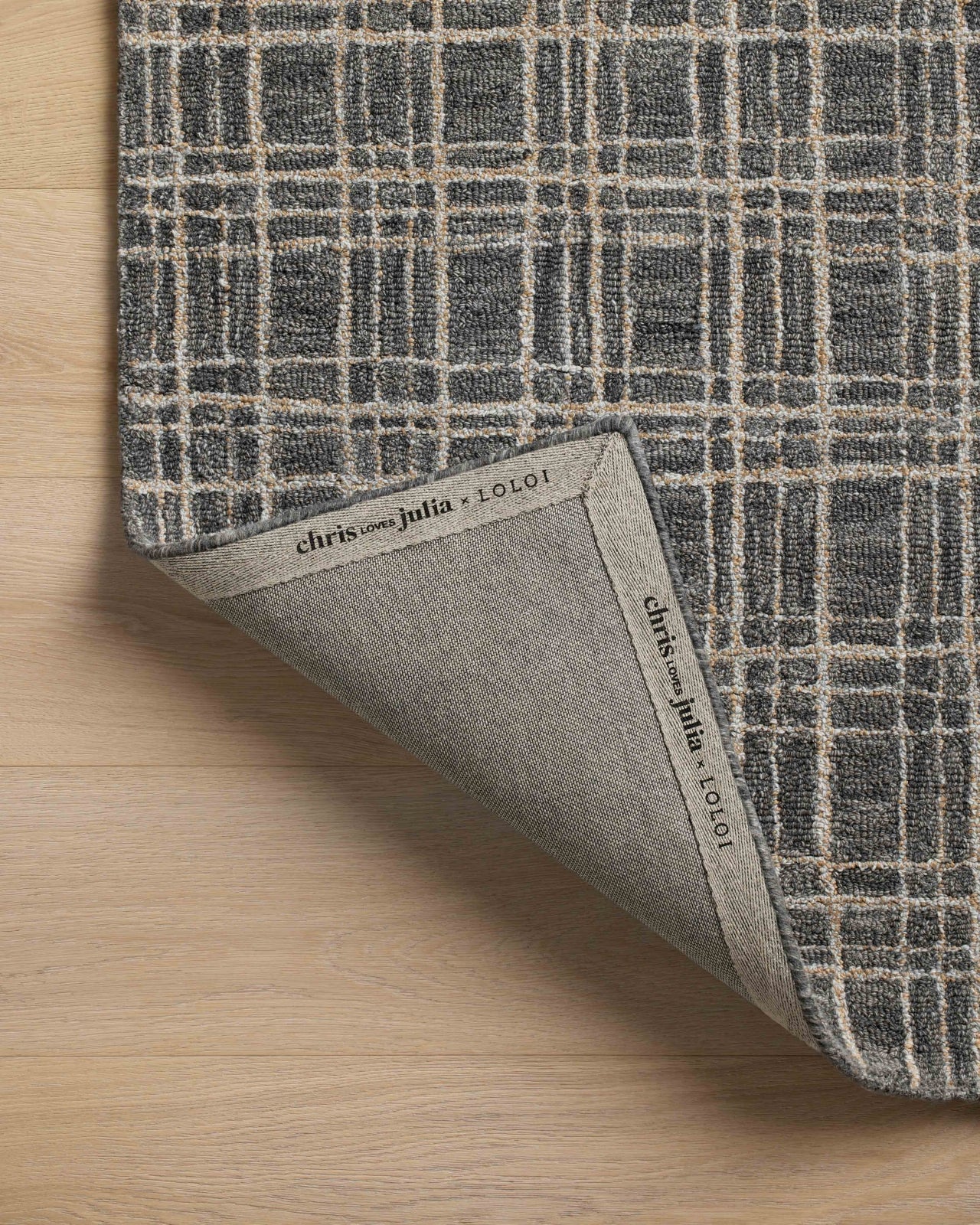 Polly POL-11 Graphite / Pebble Area Rug by Chris Loves Julia X Loloi ...