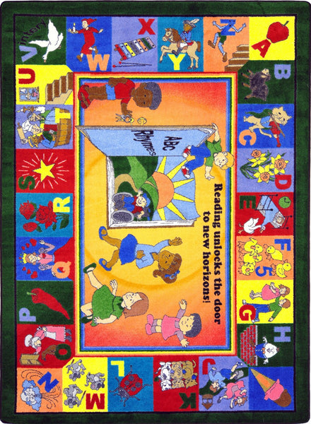 Joy Carpets Kid Essentials Read and Rhyme Multi Area Rug – Incredible ...