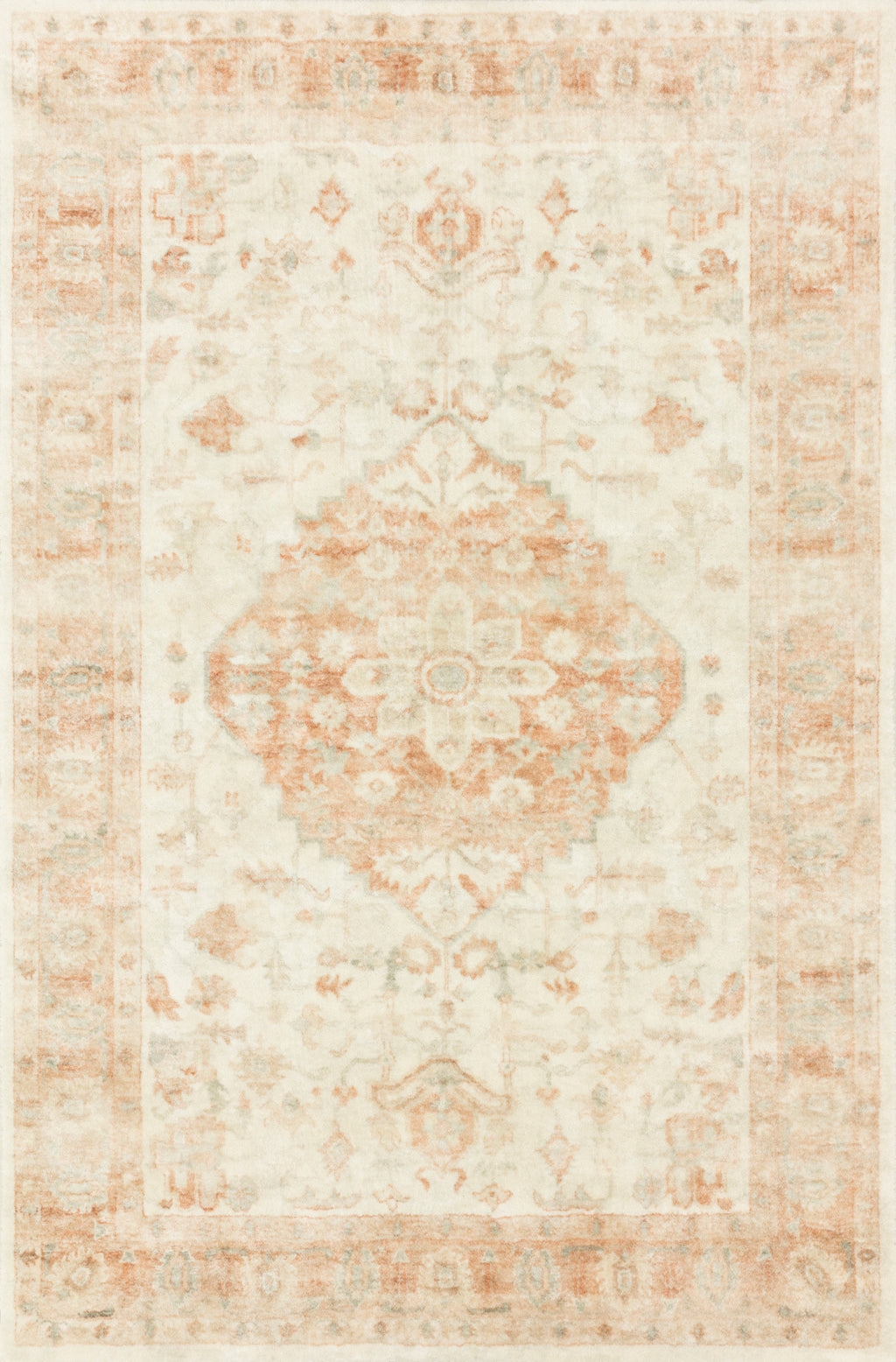 Loloi II Rosette ROS-03 Ivory/Terracotta Area Rug – Incredible Rugs and ...