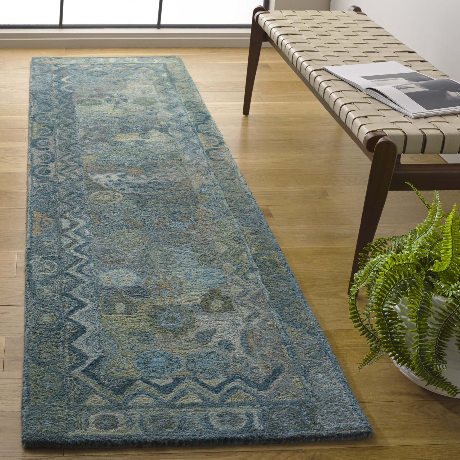 Safavieh Anatolia AN411Y Aqua / Green Area Rug – Incredible Rugs and Decor