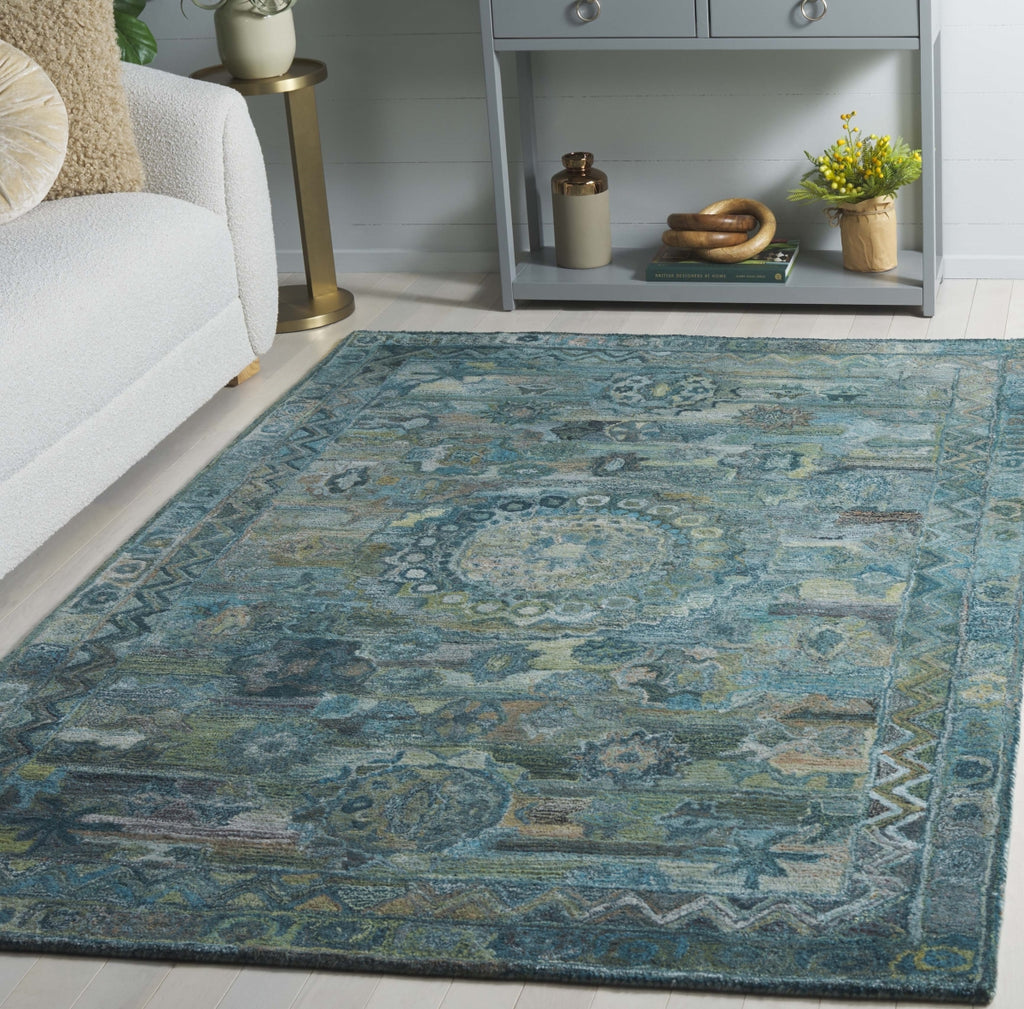 Safavieh Anatolia AN411Y Aqua / Green Area Rug – Incredible Rugs and Decor
