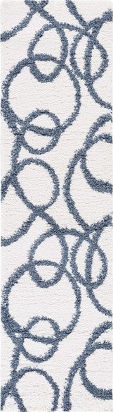 Safavieh Calico Shag CLC118 Ivory / Blue Area Rug – Incredible Rugs and ...