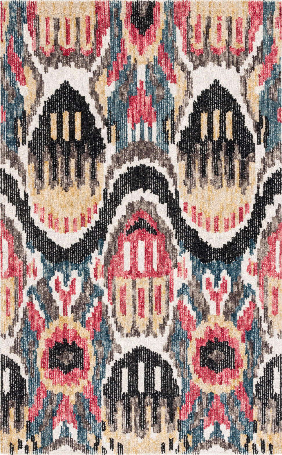 Safavieh Ikat IKT152Z Black / Red Area Rug – Incredible Rugs and Decor