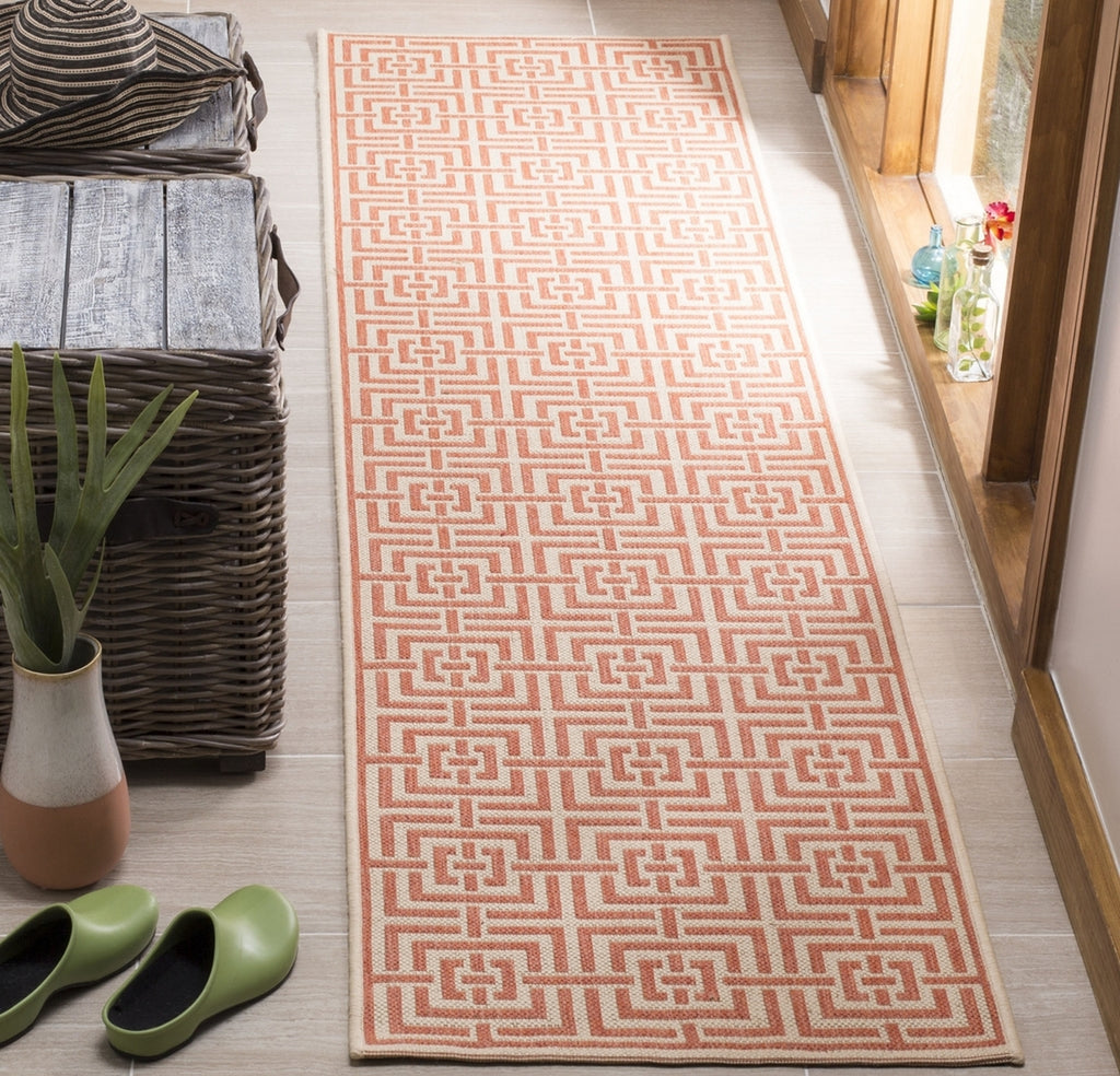 Safavieh Linden LND128R Cream/Rust Area Rug – Incredible Rugs and Decor