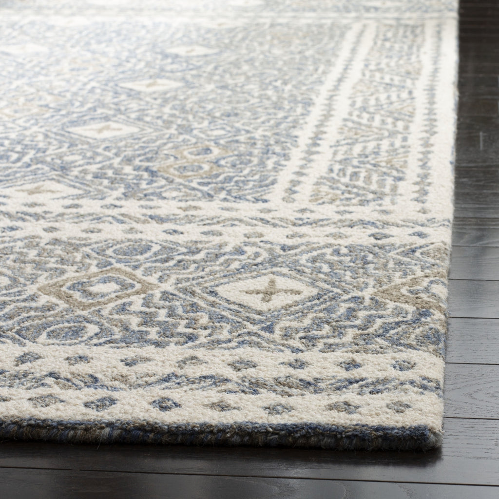 Safavieh Micro-loop MLP803M Blue / Ivory Area Rug – Incredible Rugs and ...