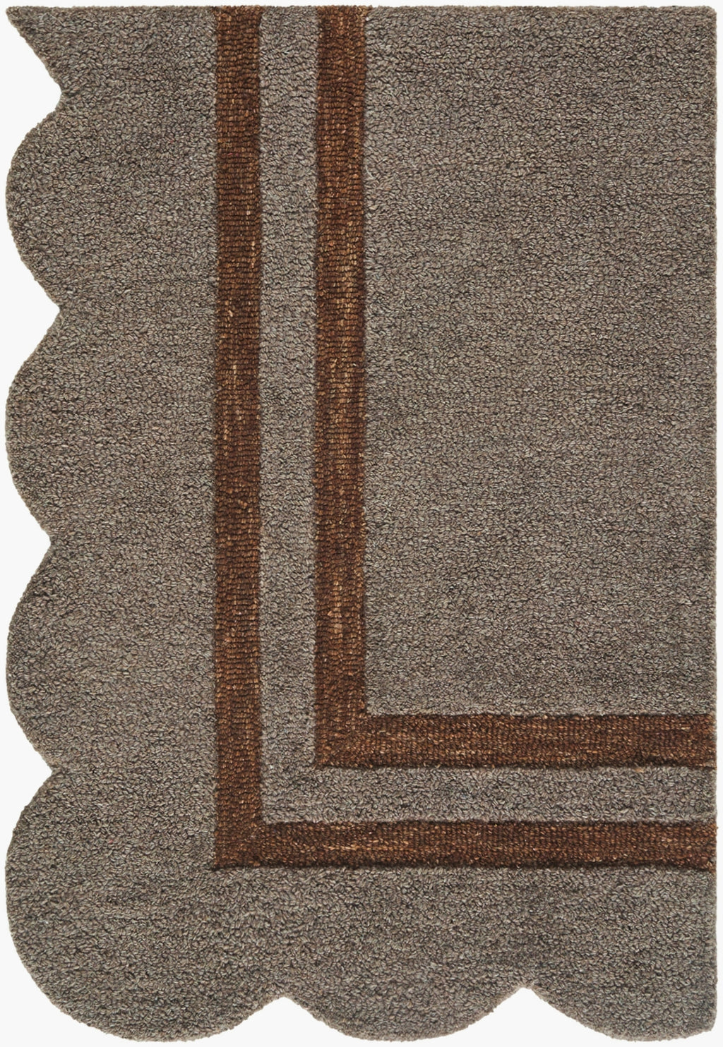 Livabliss Scalloped SCP-2303 Charcoal Area Rug – Incredible Rugs and Decor